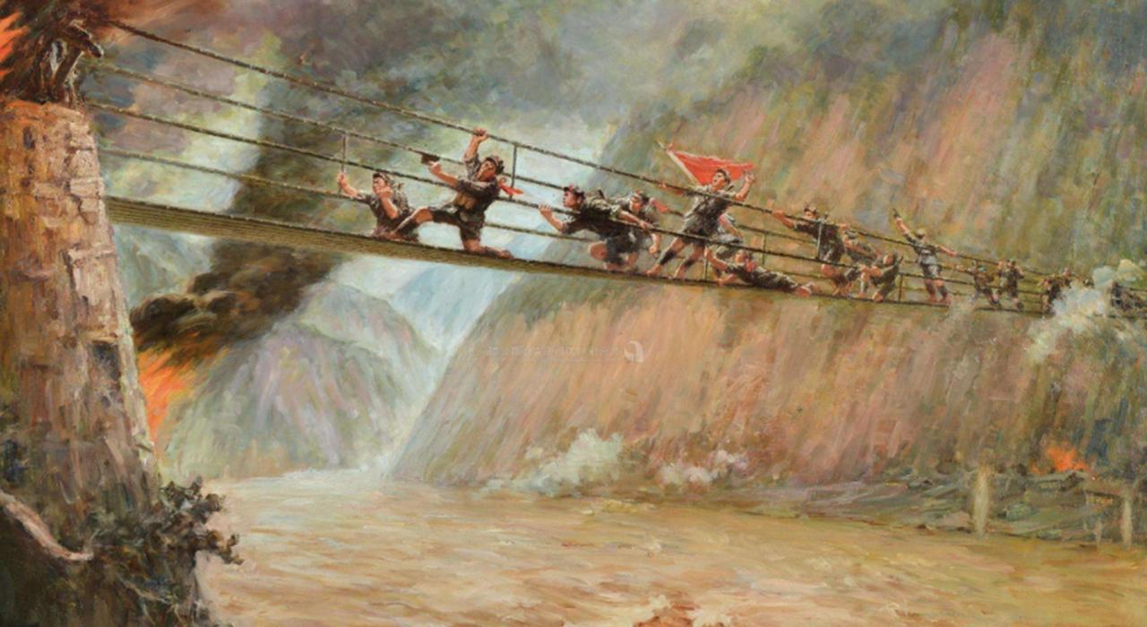 Fly to capture Luding Bridge!The Red Army traveled 240 miles day and ...