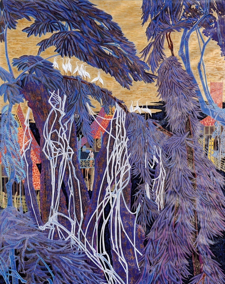 Appreciation of 26 fine works of modern heavy color painting master ...