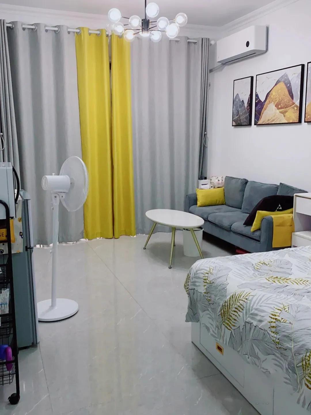 37 square meters small apartment, shared living room and bedroom ...