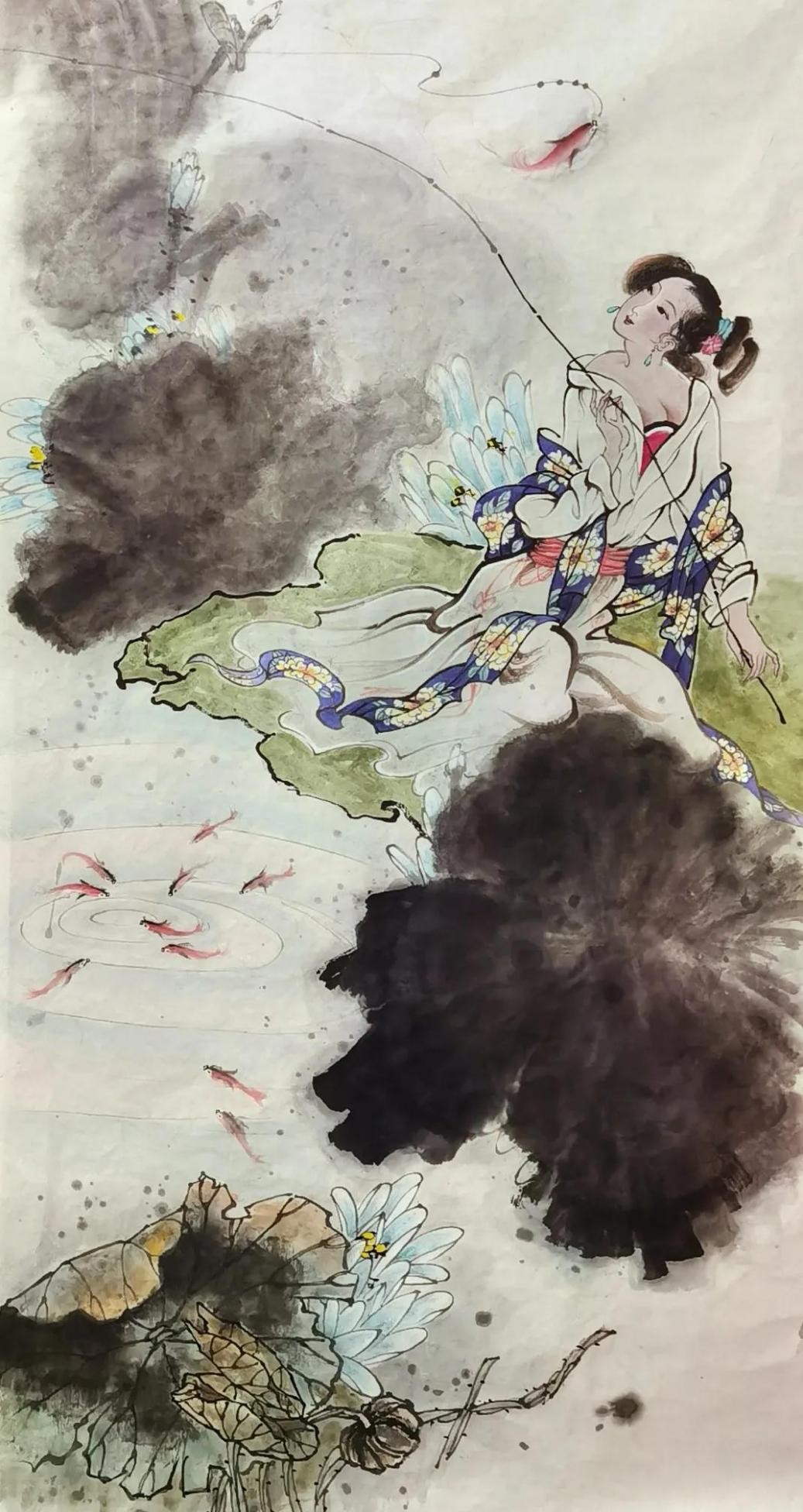 The story in the picture of the traditional Chinese painting "Madam ...