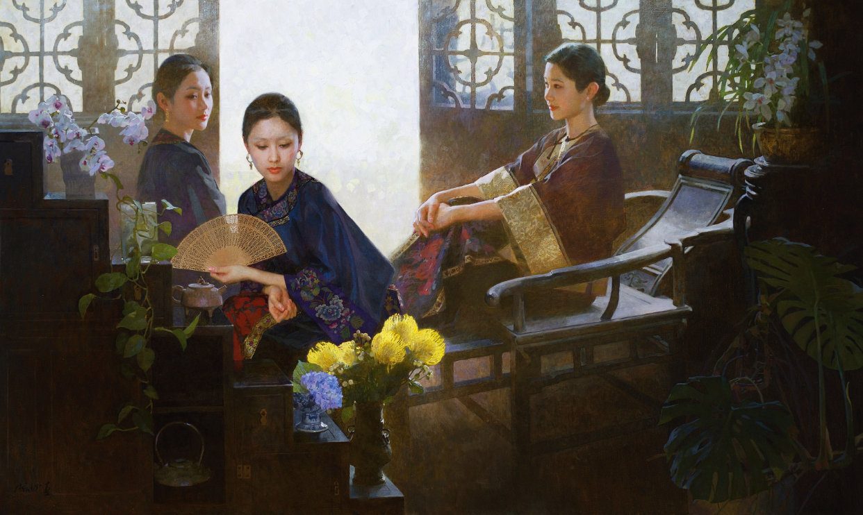 The oriental women in Chen Yanning's works are really amazing, and they ...