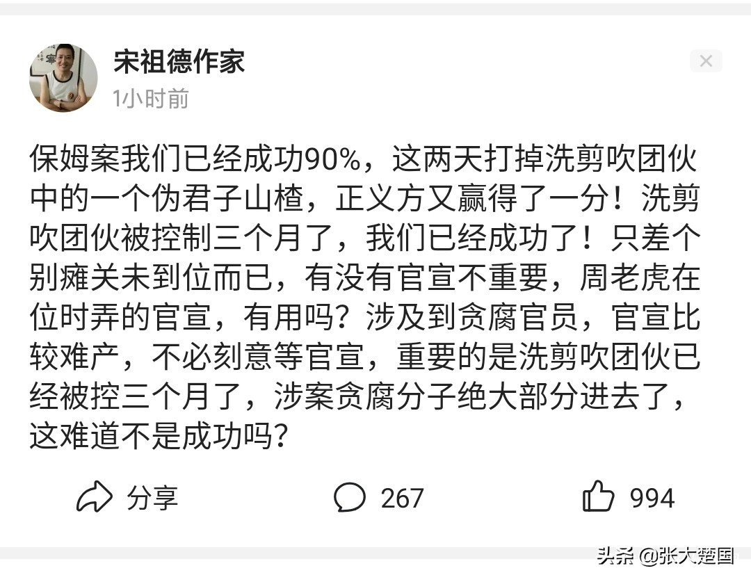 Song Zude is fully fired, claiming that the arson case against Hangzhou nanny has been 90% ...