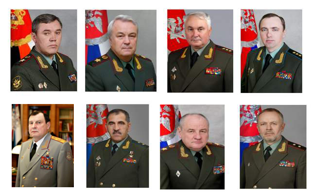 Graphic illustration of the uniforms of senior officials of the Russian ...