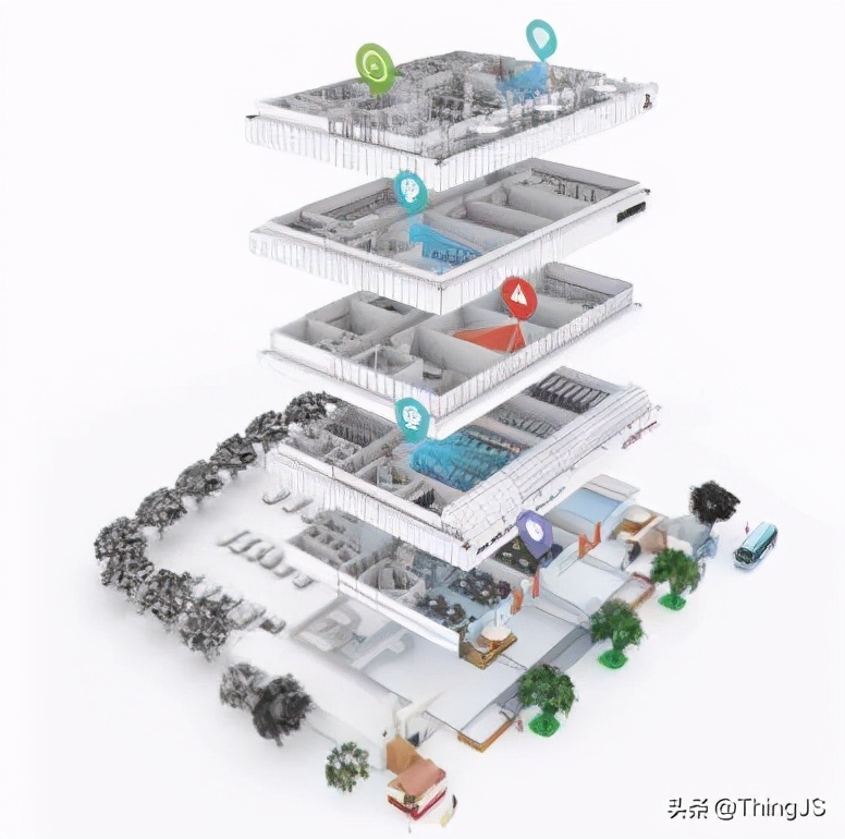 Logical modeling of 3D indoor space based on webgl three.js - iNEWS