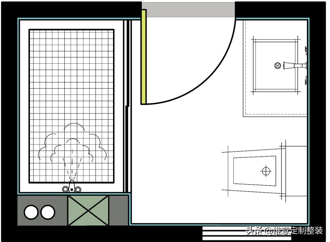 The 4m2 bathroom is so perfect, just copy it for the small apartment ...