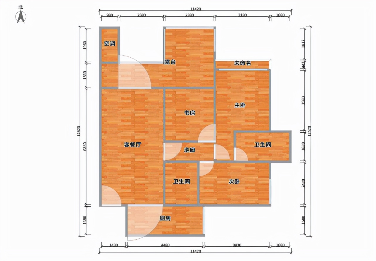 The 77-square-meter Nordic style three-bedroom room is warm and elegant ...