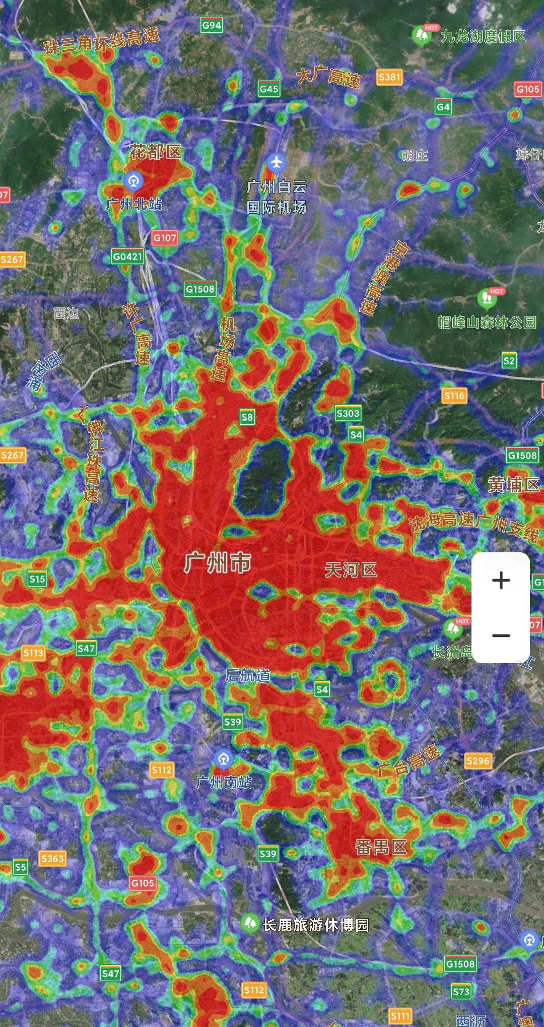 Nine national central cities and heat maps, Beijing, Shanghai and ...