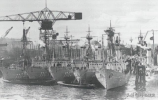 German outpost of World War II, a group of armed fishing boats and ...