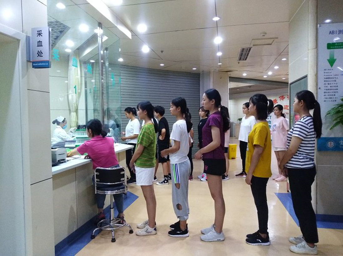 The physical examination of girls before joining the army is ...