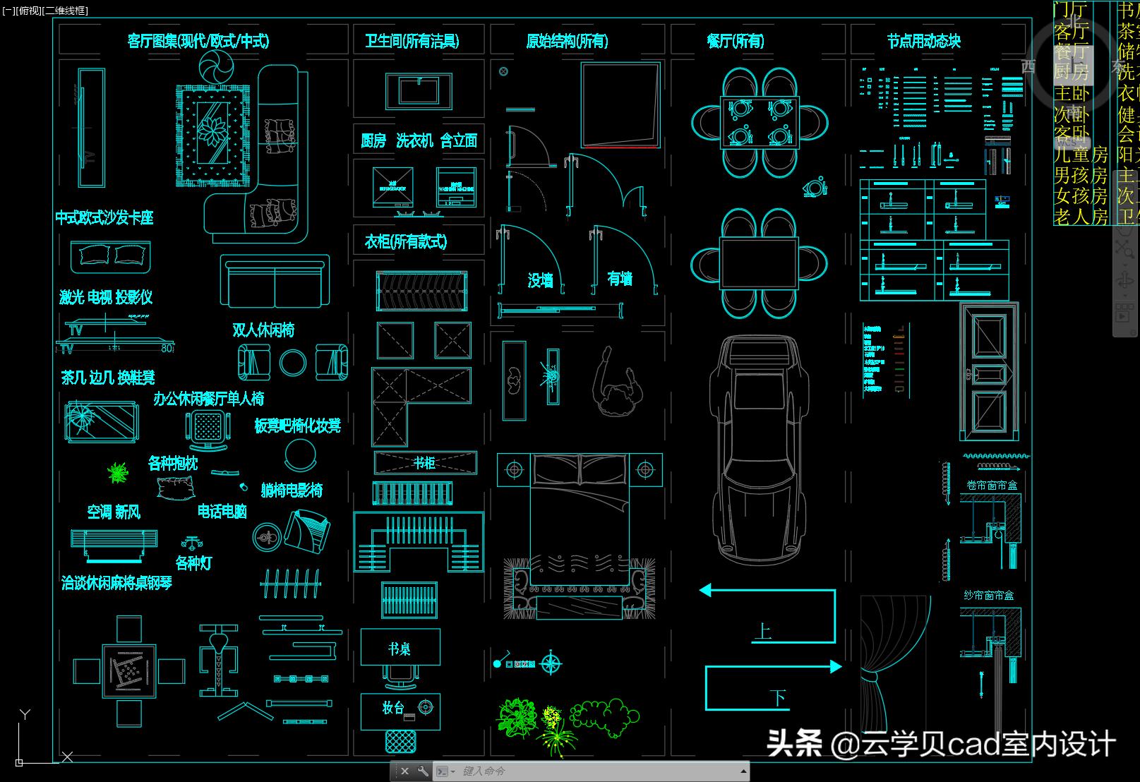 CAD Dynamic Block Dynamic Library Commonly Used In Interior Design