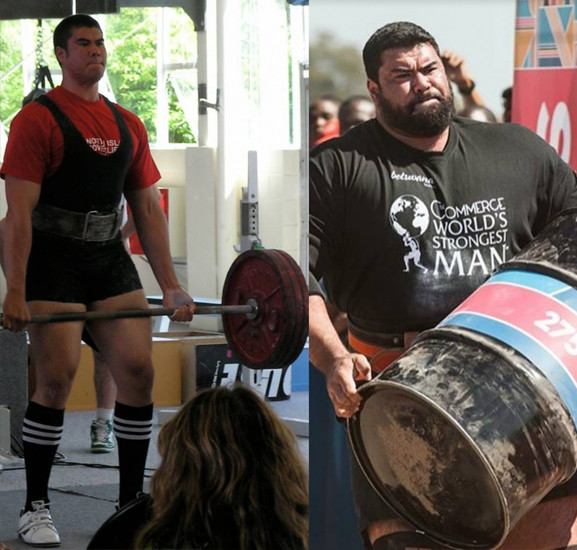 New Zealand Hercules, deadlift 380 kg, squat 350 kg, can carry a "car ...