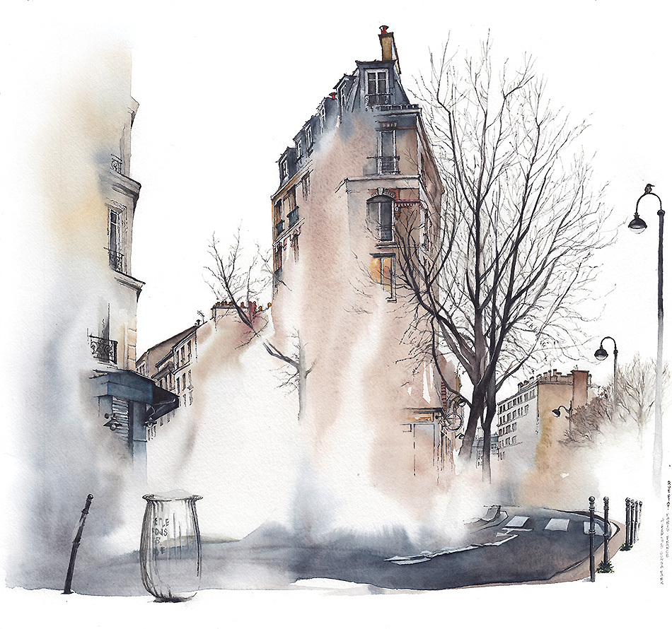 Illustrator Sunga Park used his pen to paint dreamlike buildings in ...