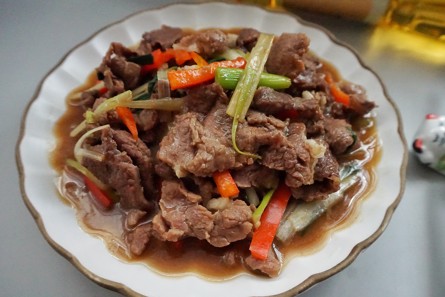 The most suitable dish in winter, stir-fried goat meat, nutritious and ...