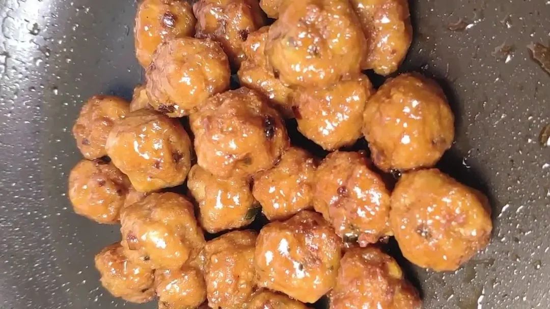 The burnt meatballs are crispy on the outside and tender on the inside ...