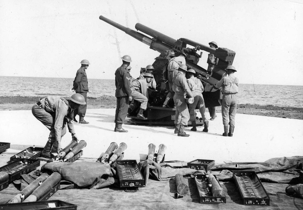 The British QF 3.7-inch anti-aircraft gun became famous in World War II ...
