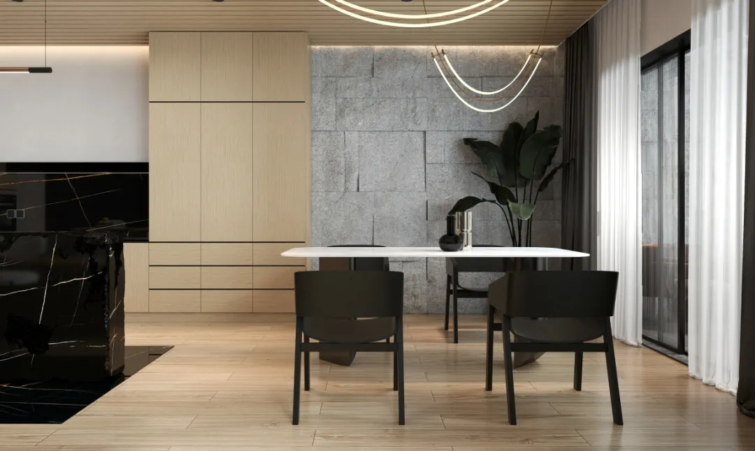 155 square meters with color elegant large flat floor, guest dining ...