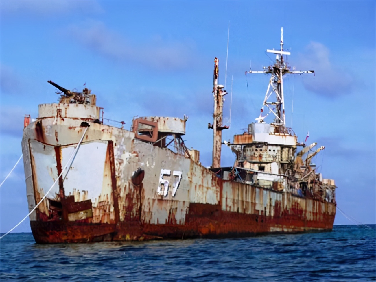 In 1999, the Philippine warship pretended to run aground in the South ...