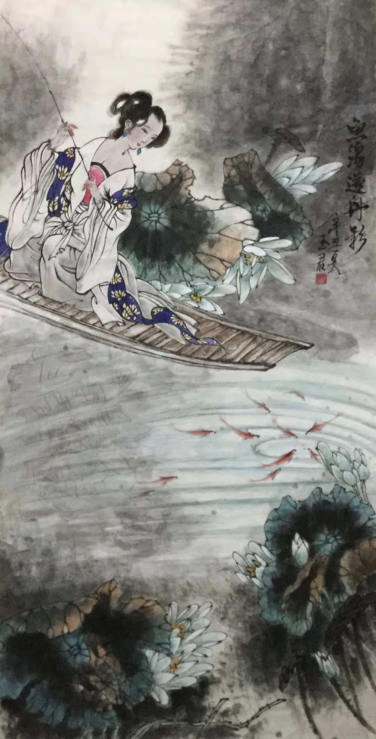 The story in the picture of the traditional Chinese painting "Madam ...