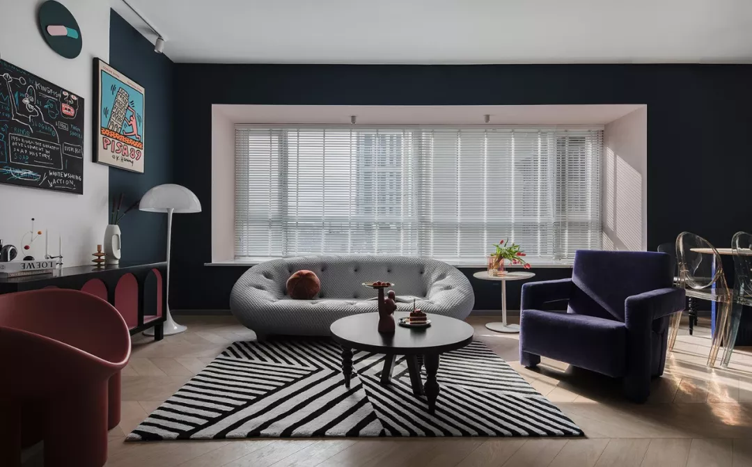 96 square meters of modern personality mix and match style, flexible ...