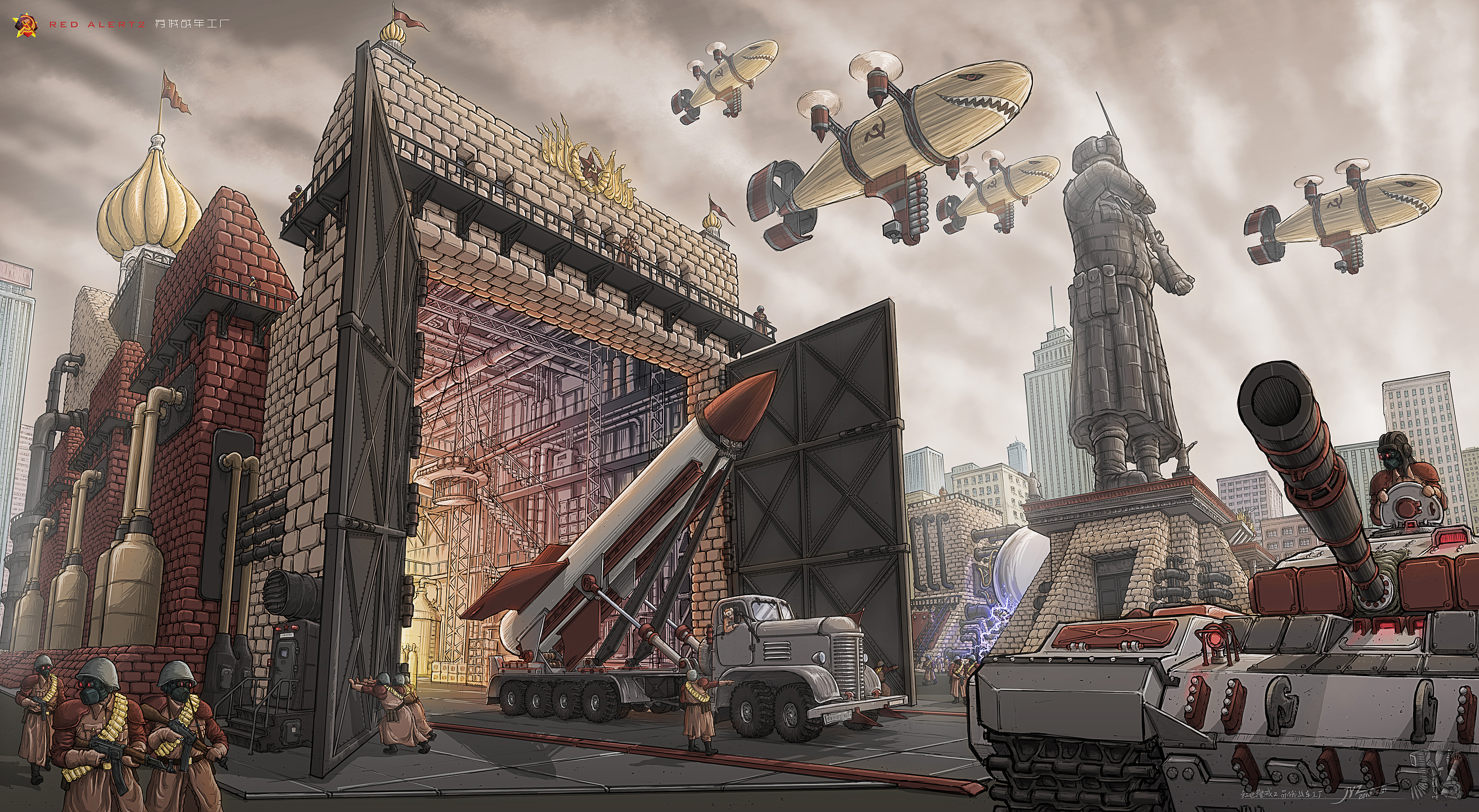 Red Alert 2: A rare master illustration with perfect details - iNEWS