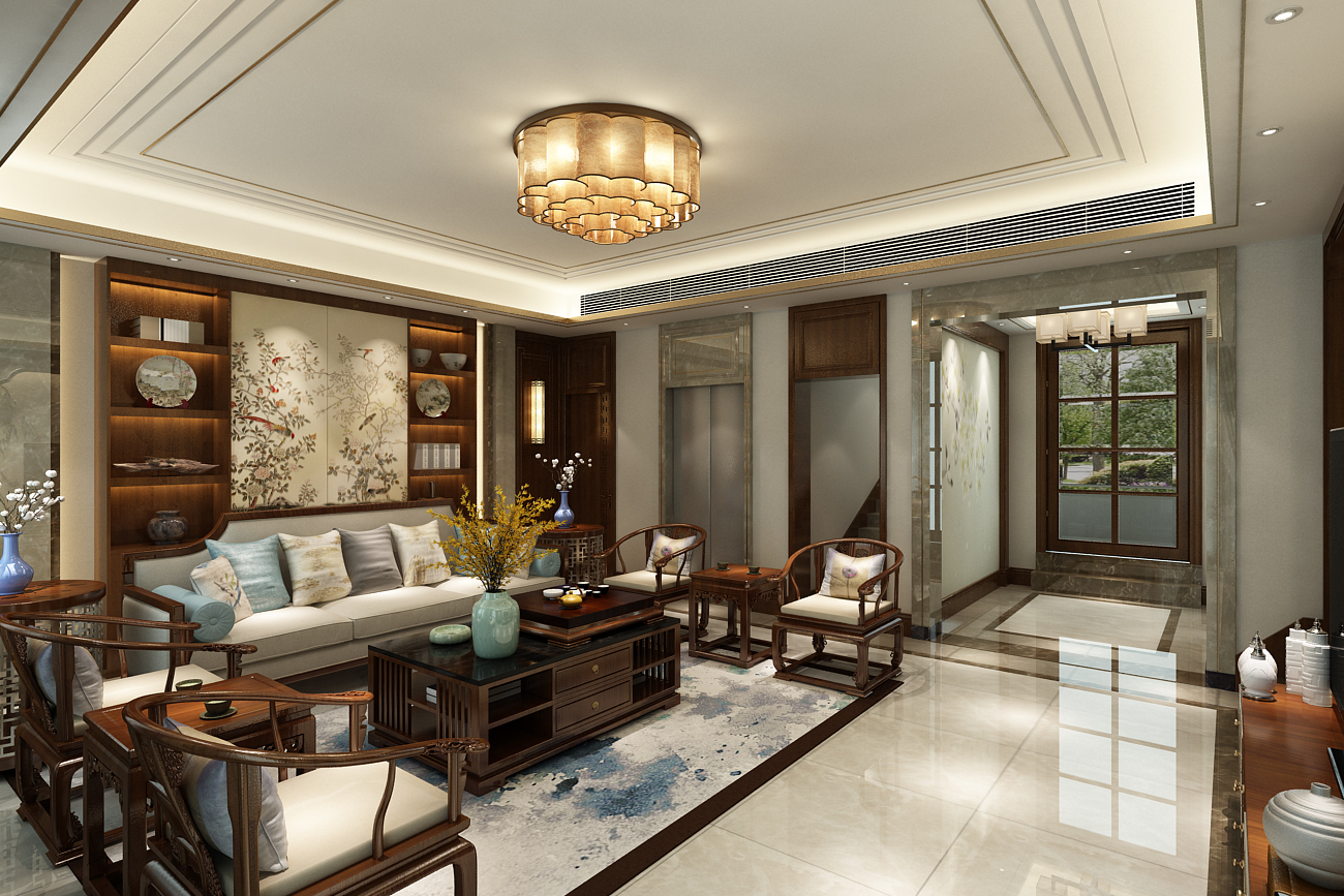 490 square meters of new Chinese villa design, take you to savor the ...